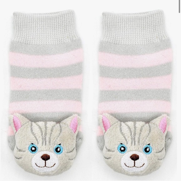 Accessories | New Gray Cat Boogie Toes Rattle Socks | Poshmark